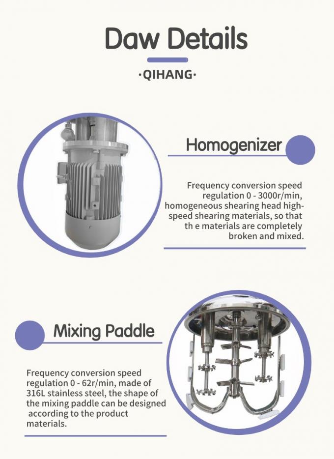 Cosmetic Facial Cream Toothpaste Making Machine External Homogenizer