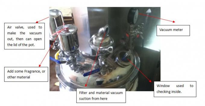 Internal / External Circulation Vacuum Homogenizer Cream Mixer , Heavy ...